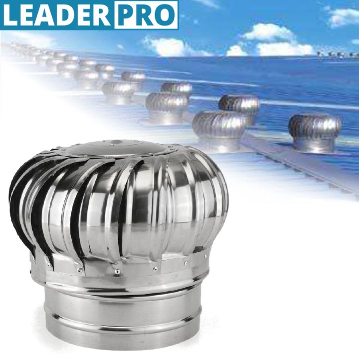 Silver Stainless Steel Roof Ventilator Wind Turbines Air Vent Attic ...