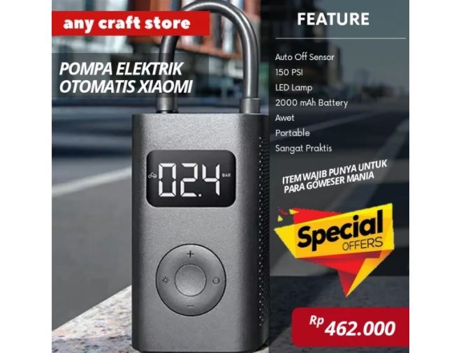 Xiaomi Mijia Pompa Angin Smart Pump Digital Portable | Lazada Indonesia