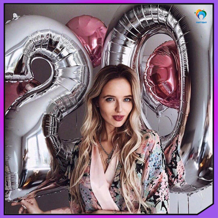 32 Inch Happy Birthday Balloon Digital Balloon Foil Balloon Birthday ...