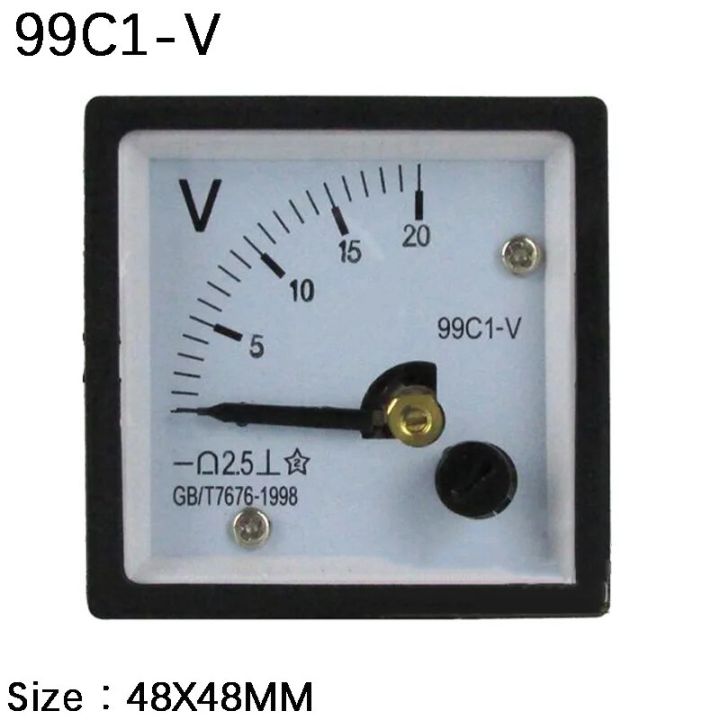 99c1 Dc 0-300v 10v 20v 30v 50v 100v 150v Analog Panel Volt Voltage Meter Voltmeter Gauge 48mm X ...