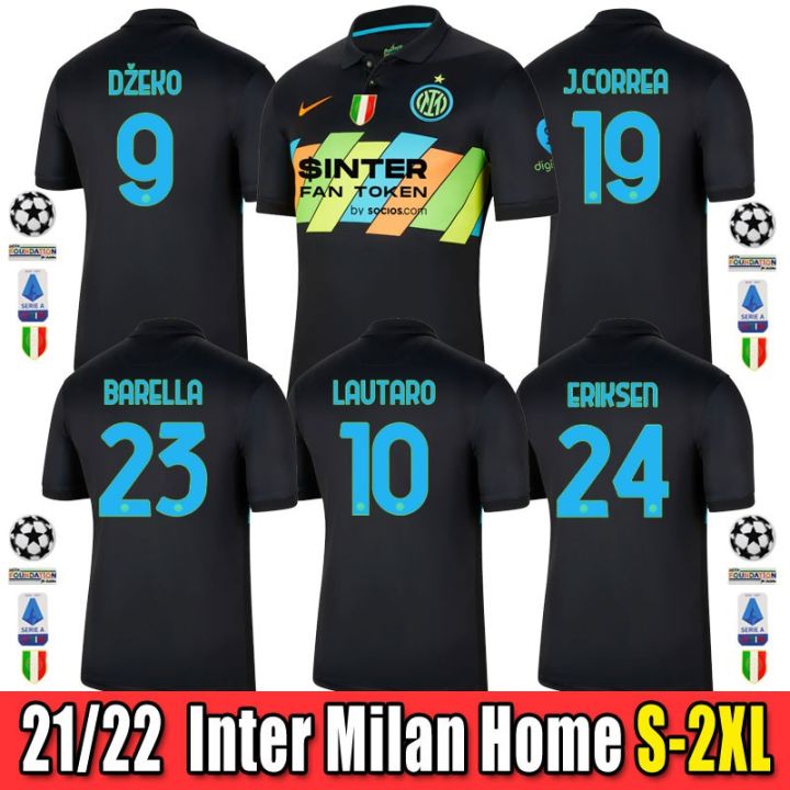 เสื้อกีฬาแขนสั้น ลายทีมชาติฟุตบอล Inter Milan Third ไซซ์ S-2XL 21 22 2021-22 | Lazada.co.th