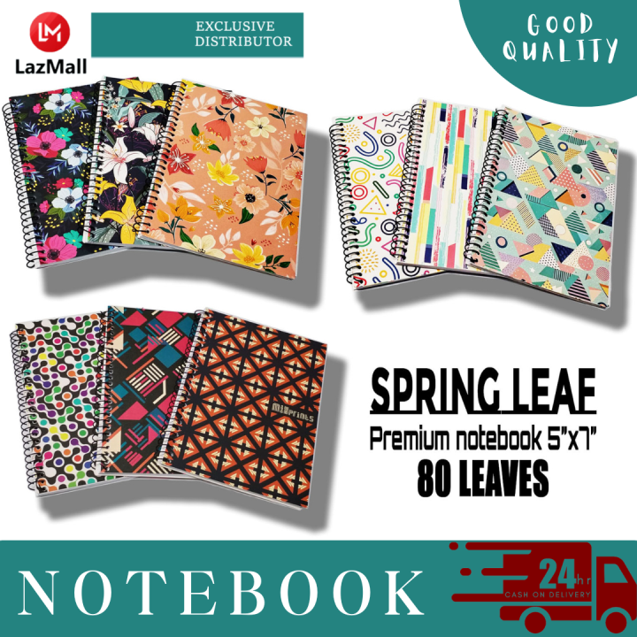 Spring Leaf Premium Notebook Spiral 5x7 inches 60gsm 80Lvs 1 Pad ...