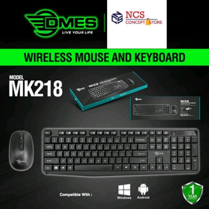 Dmes MK218 Wireless Mouse and Keyboard | Lazada
