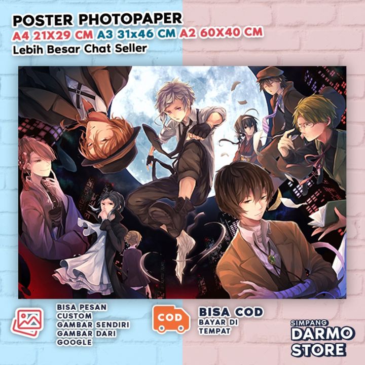Poster Bungou Stray Dogs Dazai Atsushi Naomi Kyoka Foster Anime ...