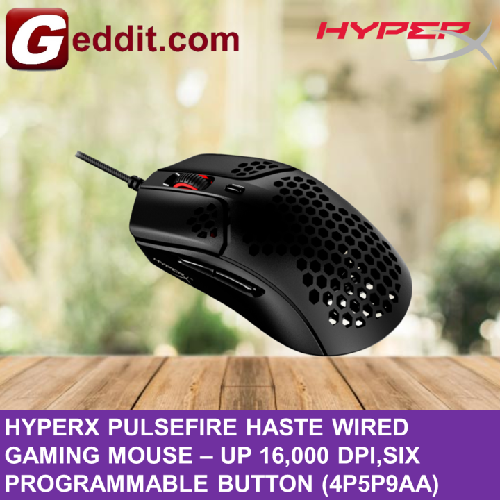 HYPERX PULSEFIRE HASTE WIRED GAMING MOUSE – UP 16,000 DPI,SIX ...
