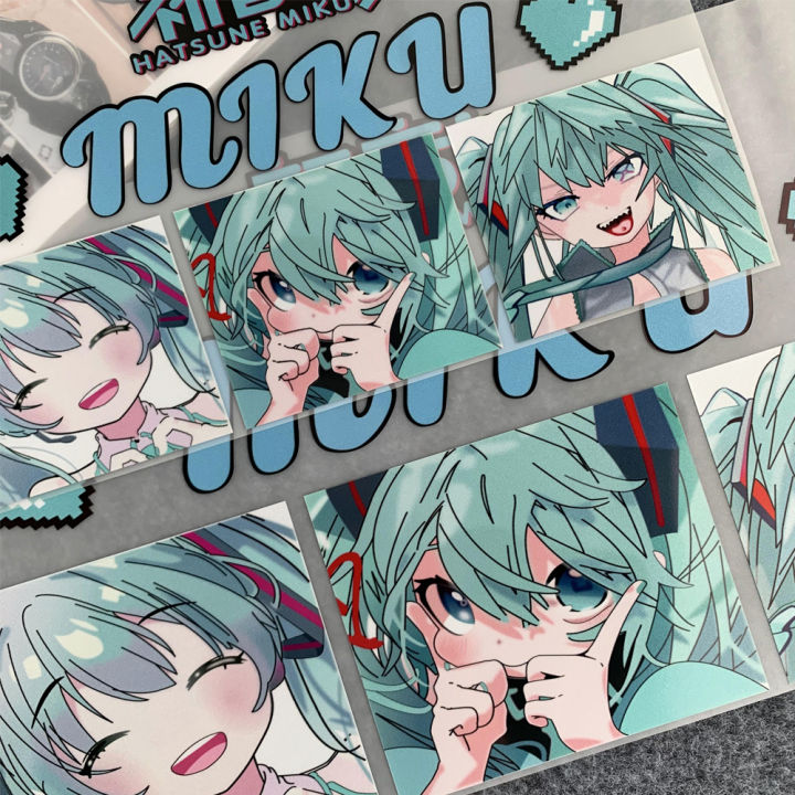 Hatsune Miku Two-Dimension Car Cartoon Sticker Windshield Car Door ...