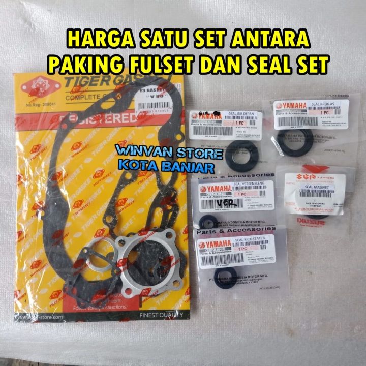 Paking perpak gasket fullset + oli seal set sil komplit fulset Yamaha V80 V80 robot | Lazada ...