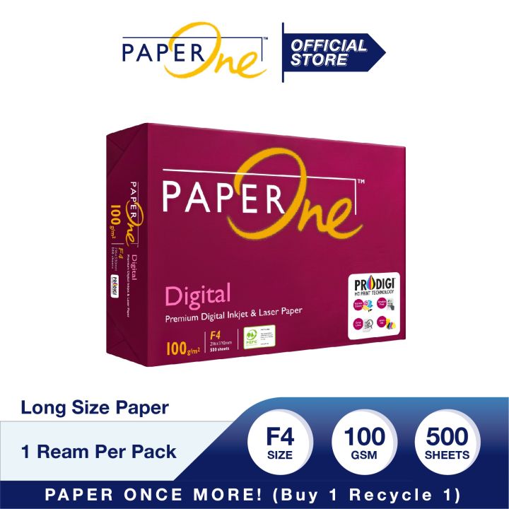 PaperOne Copy Paper Presentation 100gsm 8.5x13 F4 (500sheets/ream) | Lazada PH