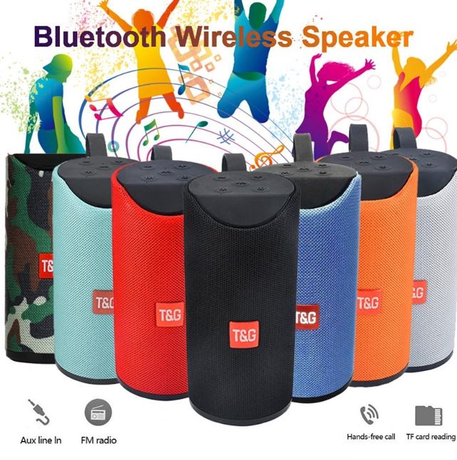 T&G TG-113 Bluetooth V5.0 Portable Wireless Stereo Dual Speaker with TF ...
