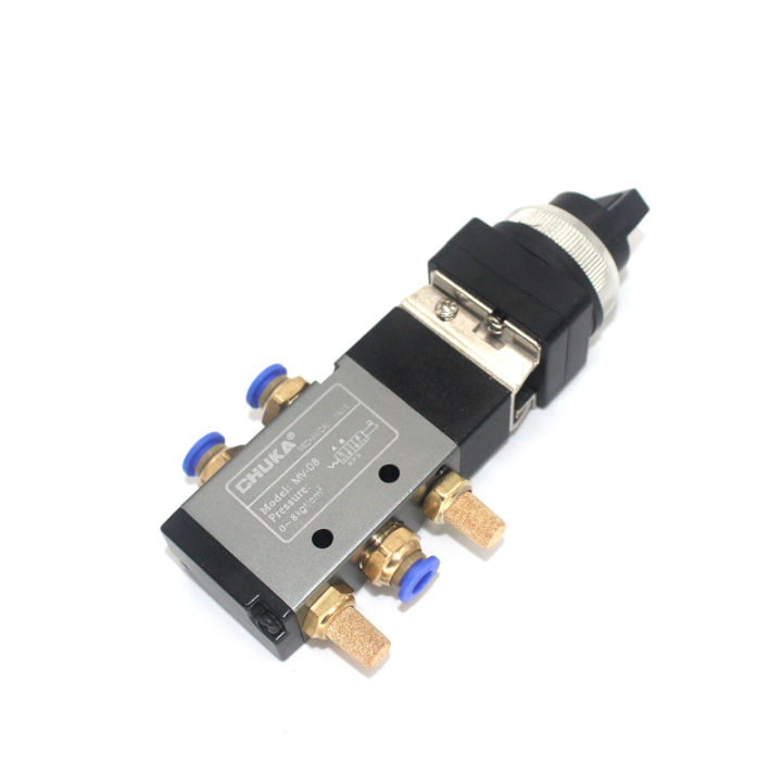 Mechanical Valve MV-08 Pneumaitc Air Control Valve 2 Position 5 Way Mechanical Air Valve Port ...