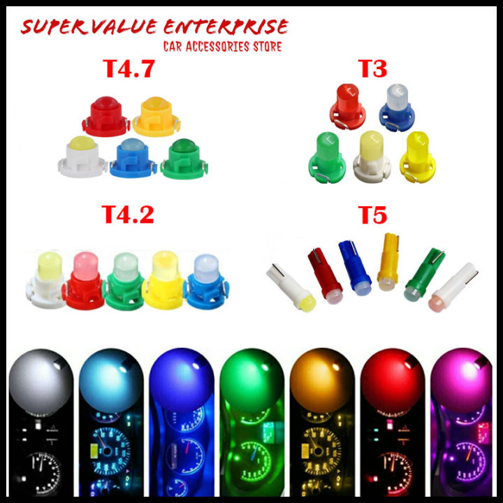 1Pcs T5 T4.7 T4.2 T3 LED Bulb Meter Bulb Instrument Dashboard Car Meter ...