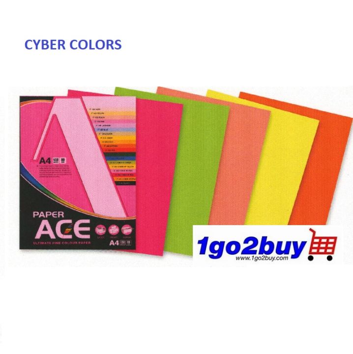 [Uni Ace] A4 2 Sheet Card Cyber Colour 100 Sheet 120Gsm | Lazada