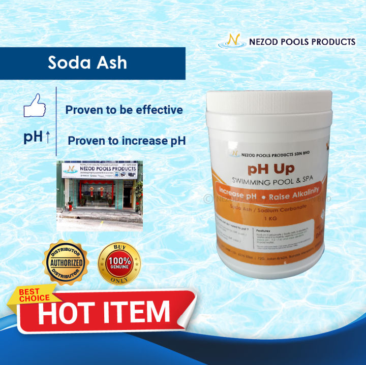 SODA ASH - PH UP – 1KG - SWIMMING POOL / NEZOD POOLS | Lazada