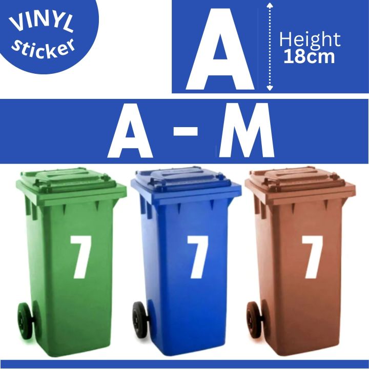 Ready Made 】A-M Alphabet 18cm(H) & 28cm(H) - Vinyl Decal Sticker for ...