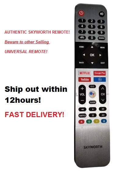 (ORIGINAL) SKYWORTH Remote Control with VOICE Command Coocaa, Xtreme ...