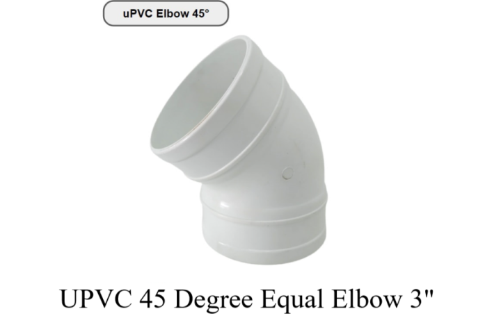 UPVC Fittings 45 Degree Equal Bend Elbow 3" - 4" (82MM - 110MM) | Lazada