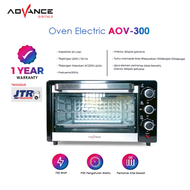 Electric Oven Advance AOV-300 Oven listrik Multifungsi 20L - 600W Hemat ...