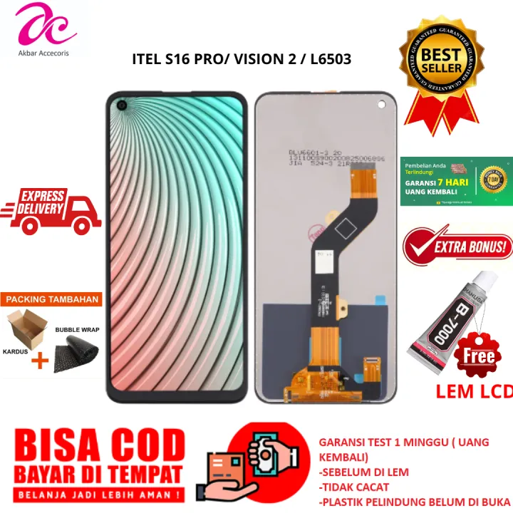 LCD ITEL S16 PRO / VISION 2 / L6503 FULLSET TOUCHSCREEN BLACK | Lazada ...