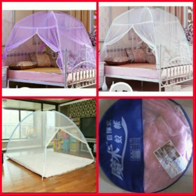 Kelambu Tempat Tidur Dewasa Portable / Mosquito ukuran 200x200cm ...
