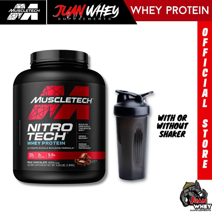 Muscletech Nitrotech Whey Protein 4LBS - Muscle Building Formula ...