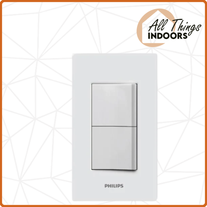 Philips Leaf Style 1.5M 2-Gang 3-way Switch | Lazada PH