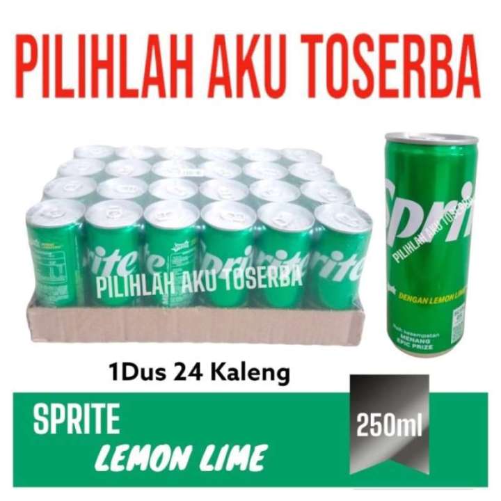 Sprite KALENG CAN 250 ml - ( HARGA 1 DUS isi 24 ) | Lazada Indonesia