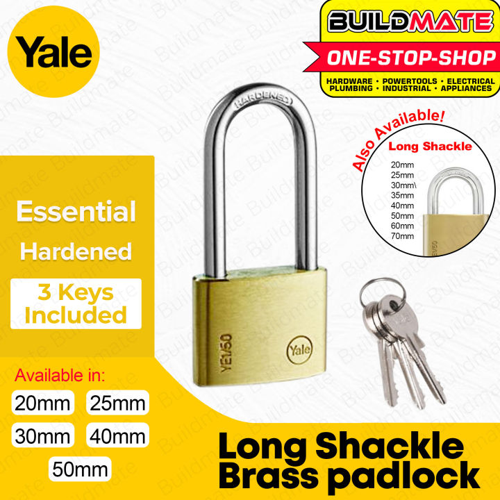 YALE Essential Series Hardened Long Shackle Brass Padlock Pad lock [SOLD PER PIECE] 100% ...