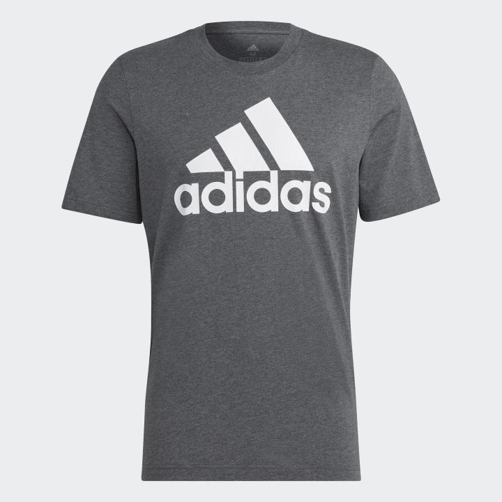 adidas ไลฟ์สไตล์ เสื้อยืด Essentials Big Logo ผู้ชาย สีเทา HL2248 ...