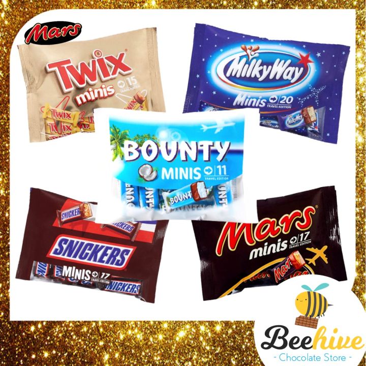 Bounty / Snickers / Mars / Twix / Milkyway Minis Chocolate 333g (Ice ...