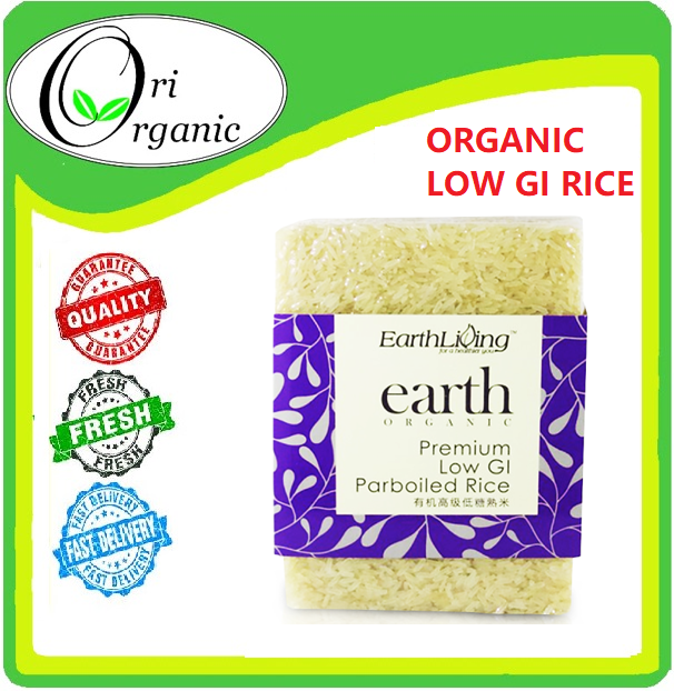 EARTH ORGANIC PREMIUM LOW GI PARBOILED RICE 900g Exp 3/2026 有机高级低糖熟米 ...