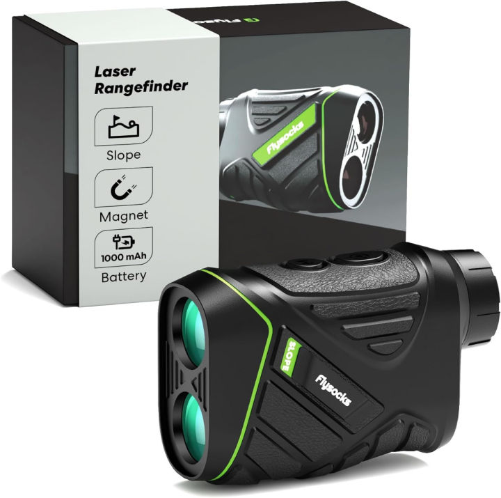 Flysocks Golf Rangefinder with Slope, 1200 Yards Laser Range Finder, 7X ...