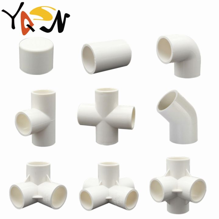 20/25/32/40mm White PVC Pipe Fittings Straight Elbow Tee Cross ...