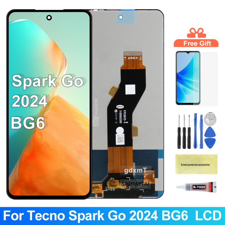 Original LCD With Frame For Tecno Spark Go 2024 BG6 LCD Display Touch Screen Assembly ...