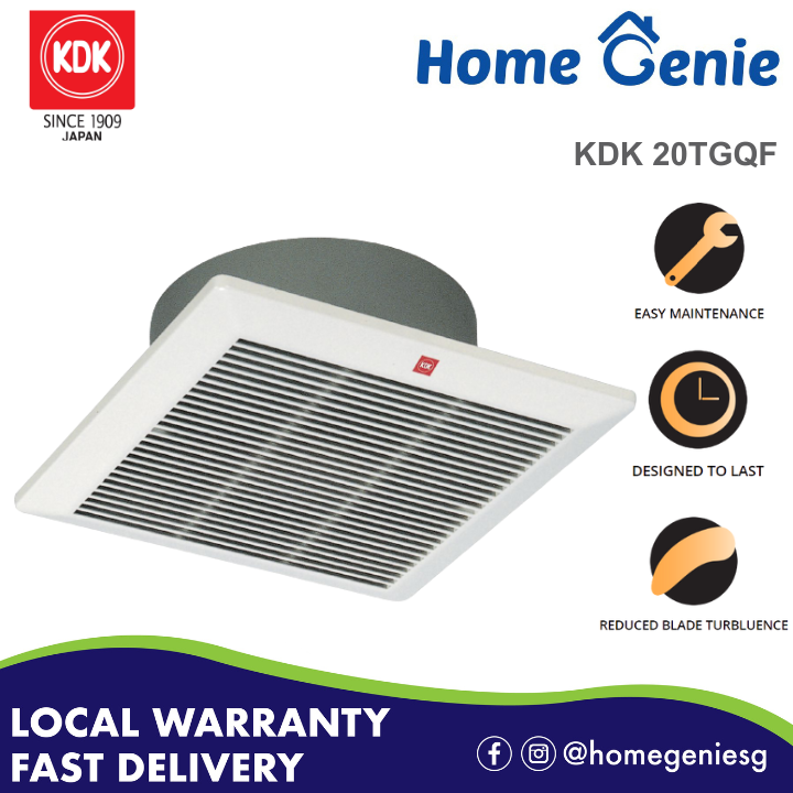 KDK 20cm Ceiling Mounted Ventilating Exhaust Fan 20TGQF | Installation ...