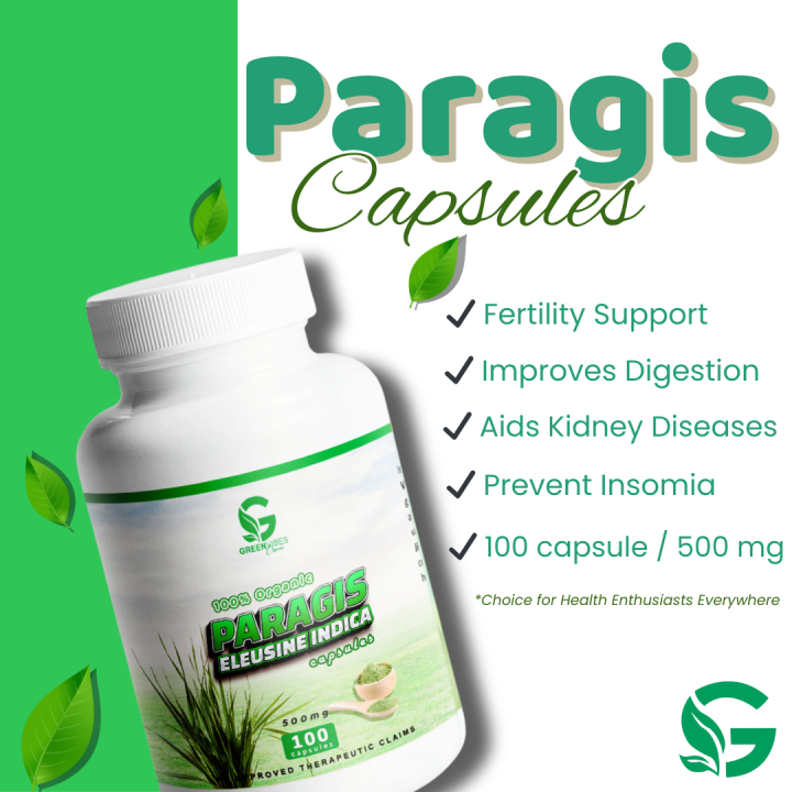 Pure and Organic Paragis (Goose Grass) Capsules 100% Non-GMO 100 ...