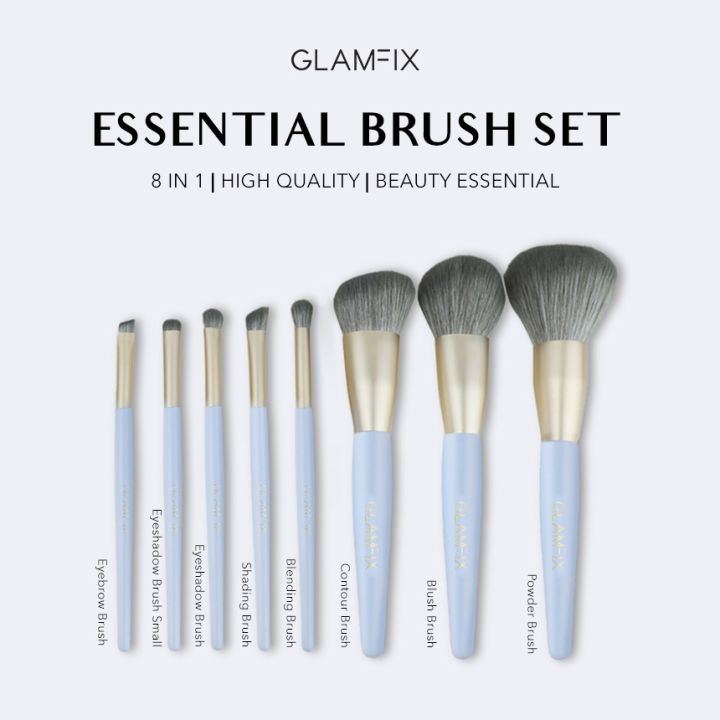 GLAMFIX ESSENTIAL BRUSH SET 8PCS | Lazada Indonesia