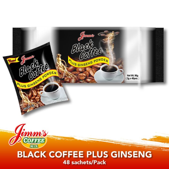 Jimm's Black Coffee Plus Ginseng 2g (48 Sachets) | Lazada PH