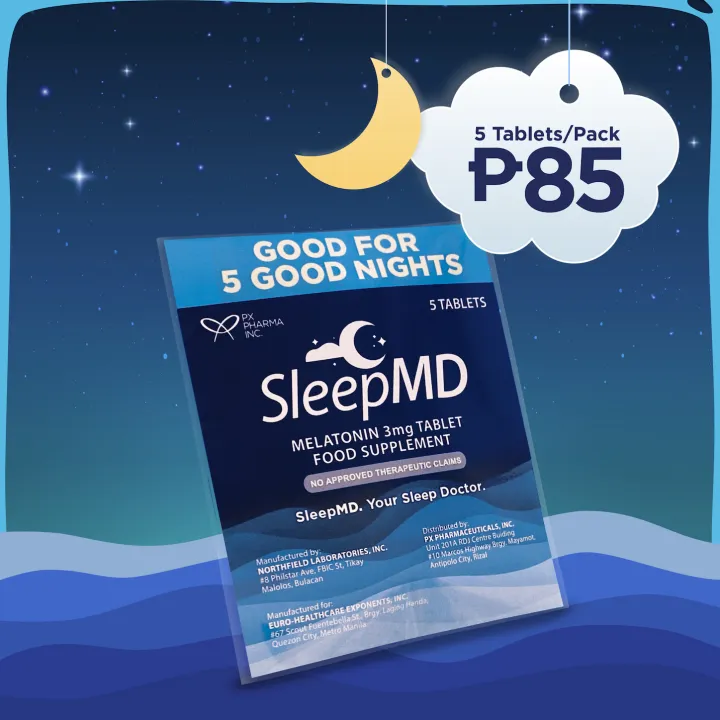 SleepMD Melatonin 3mg 5s Tablets | Sleeping Supplement | Lazada PH