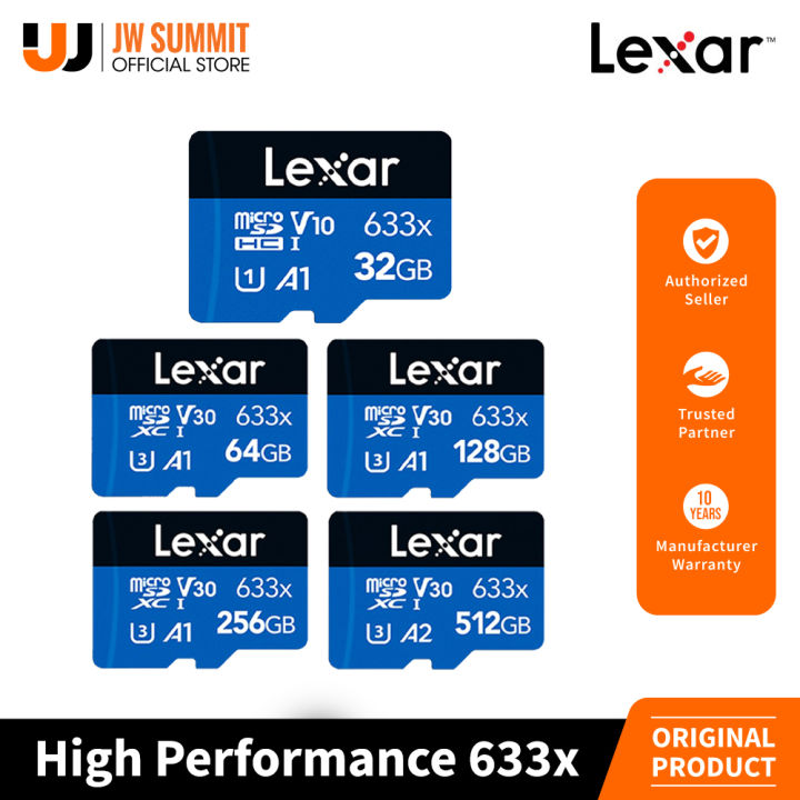 Lexar High-Performance 32GB/64GB/128GB/256GB Blue 633x microSDHC ... Lexar High-Performance 32GB/64GB/128GB/256GB Blue 633x microSDHC ...