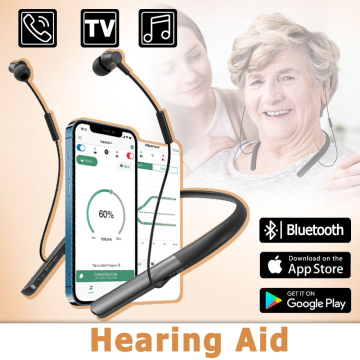 Bluetooth Neckband Hearing Aid Sound Amplifier with App Control ...