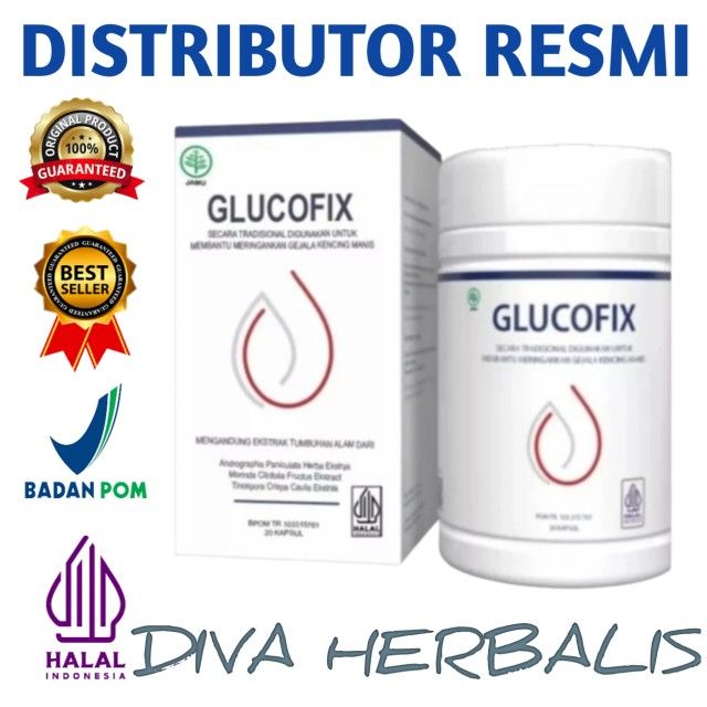 GLUCOFIX Obat Diabetes Kencing Manis Herbal Original BPOM Membantu ...