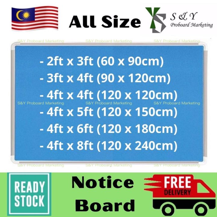 All Size Foam Notice Board 2x3 3x4 4x4 4x5 4x6 4x8 Blue Foam Board | Lazada