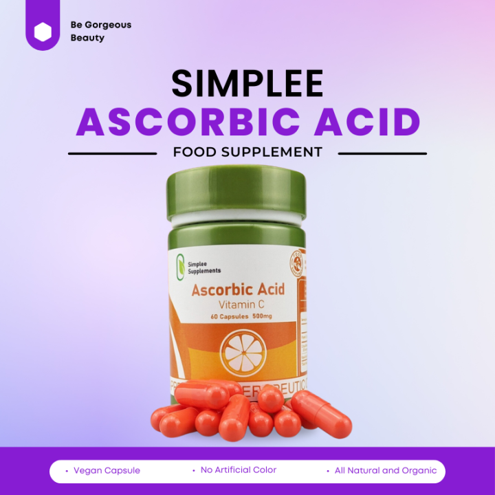 Simplee Ascorbic Acid/Vitamin C Capsule Supplement | Lazada PH