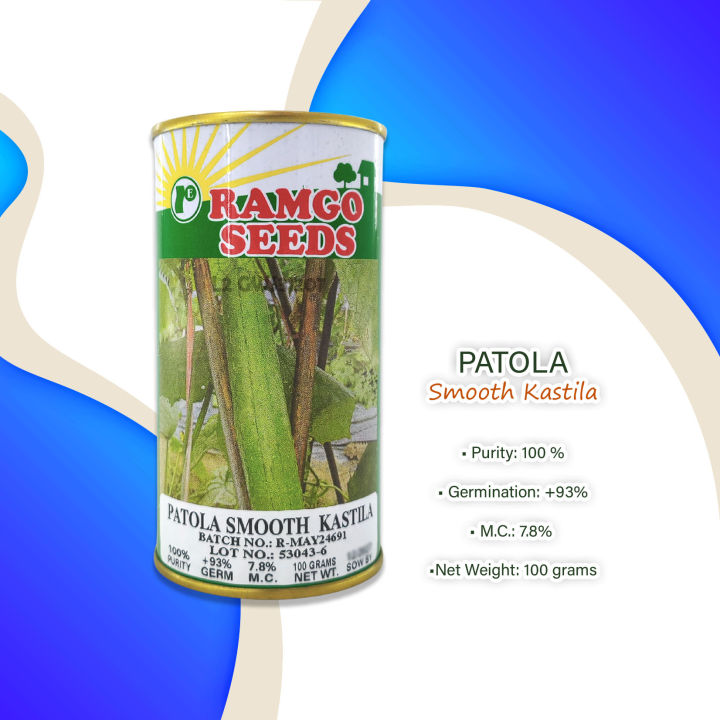 Ramgo Seeds Patola Smooth Kastila Tin Can 100g | Lazada PH