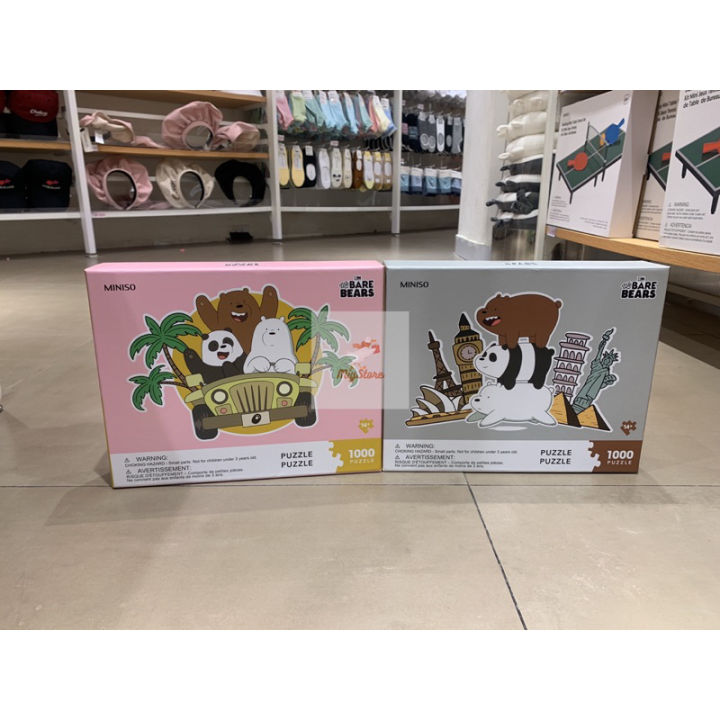 MINISO Mainan Anak Puzzle Karakter We Bare Bears 1000 pcs / We Bare ...