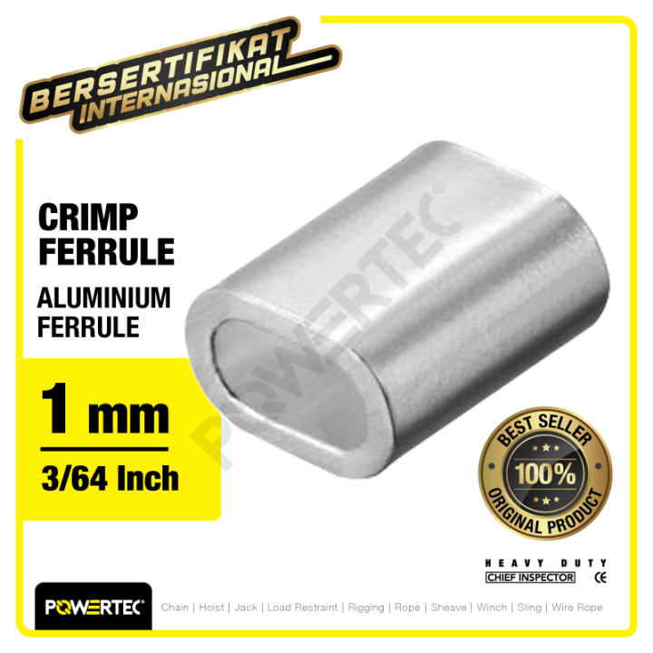 POWERTEC Aluminium Ferrule / Crimp Ferrule 1mm | Lazada Indonesia