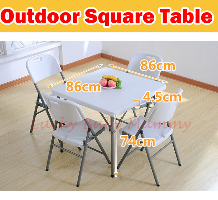 【86x86】Foldable Utility Square Table/Chair/Dining Table / Rainbow ...