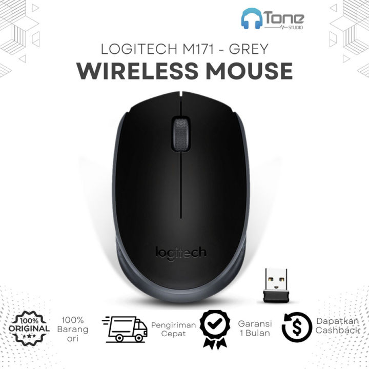 Mouse Logitech M171 - Grey Wireless Mouse | Lazada Indonesia