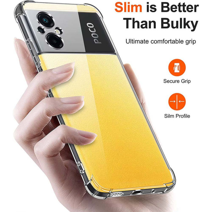 For Xiaomi Poco M5 Flexible Soft Rubber Crystal Clear Slim Protective ...