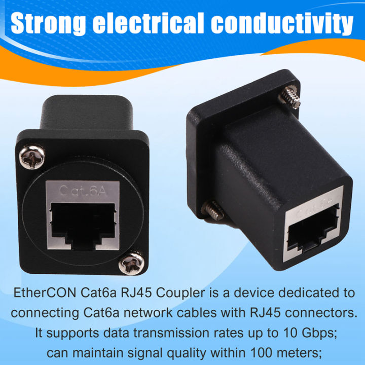 Ethernet GigE RJ45 Cat 6A Modular EtherCON Feedthru Modular Connector ...
